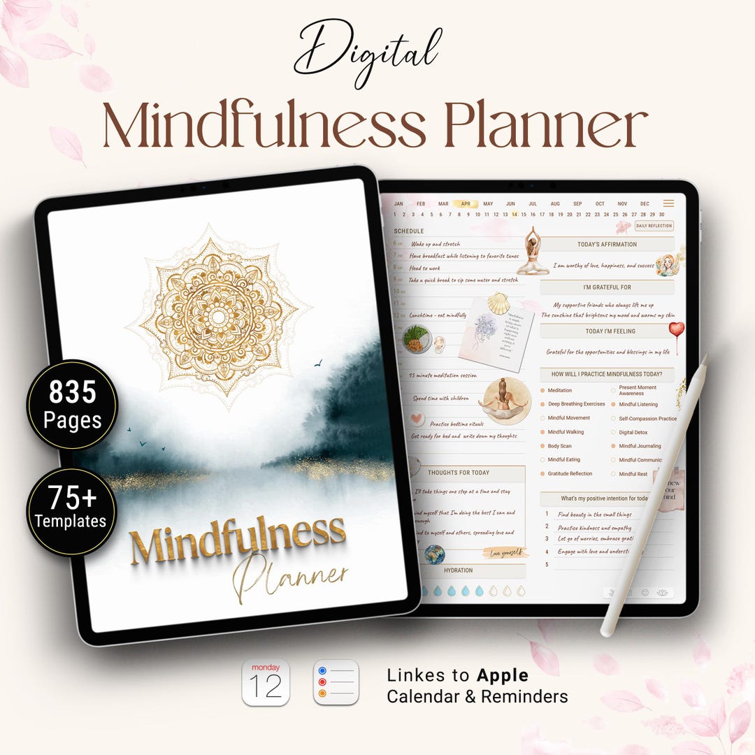 Digital Mindfulness Journal: Self-care & Wellness Planner (ipad) - Etsy