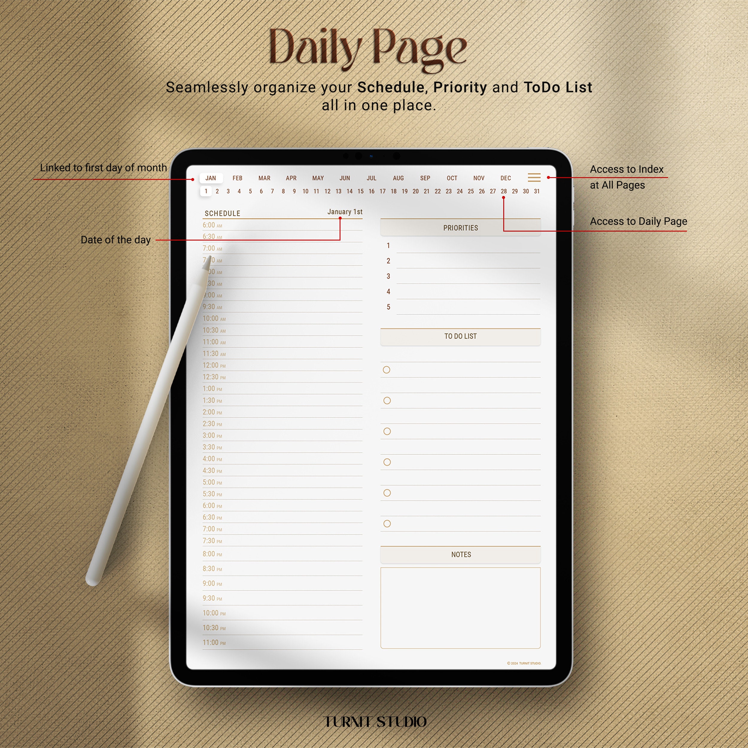 30 Minute Daily Digital Planner for Goodnotes & Annotation Apps ...