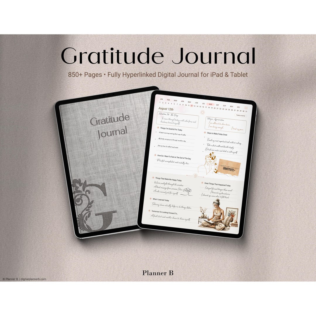 Digital Gratitude Journal for iPad – Daily Gratitude Journal With Day ...