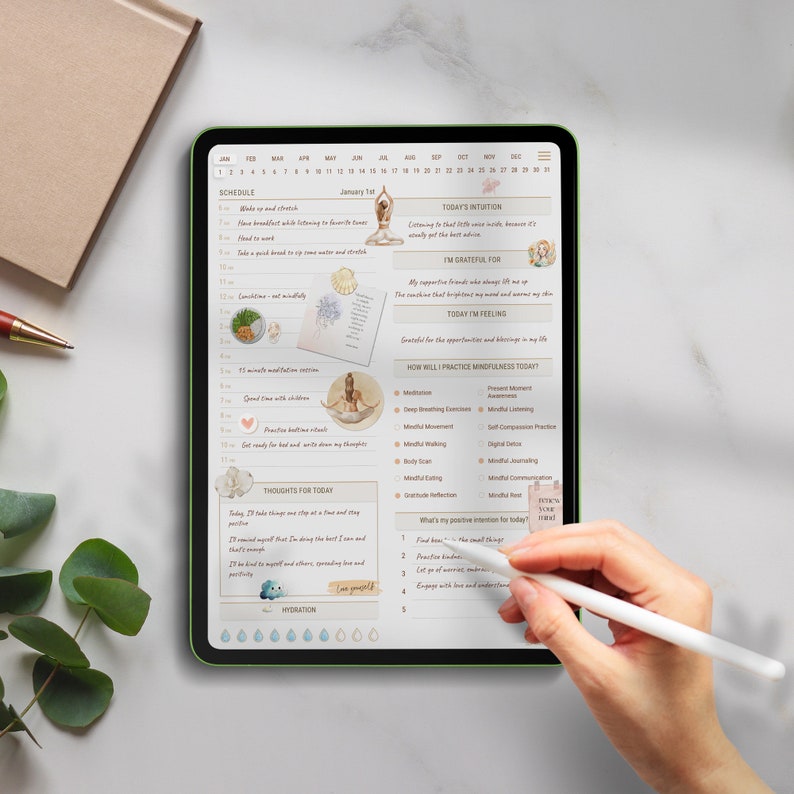 Daily Mindfulness Journal, Daily Mental Health Journal, Digital ...