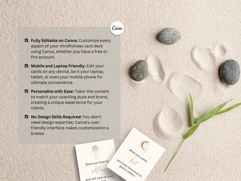 Self Care Card Deck Canva Template, Mental Health Templates, Mindset ...