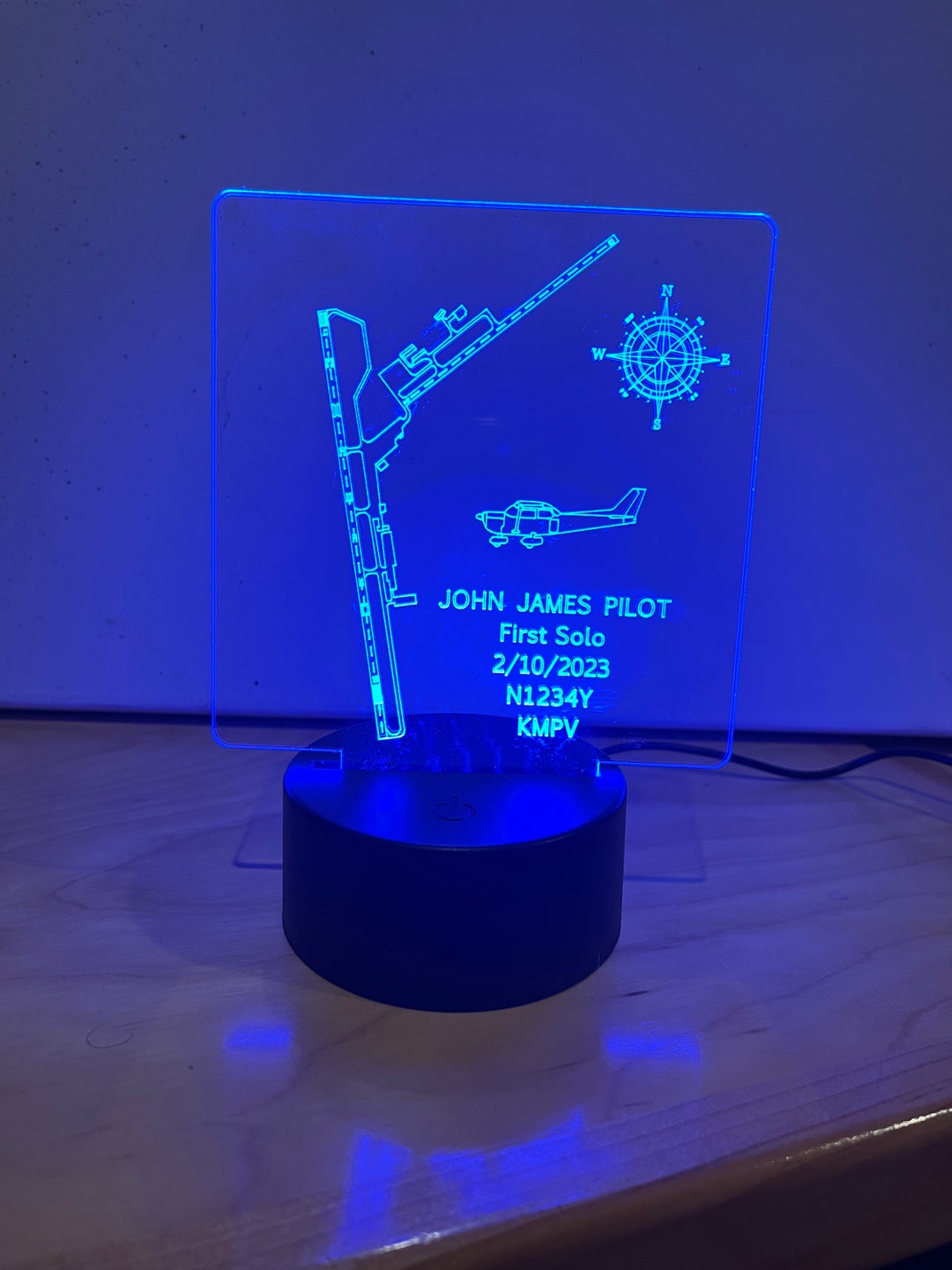 Custom Pilot Night Light - Etsy