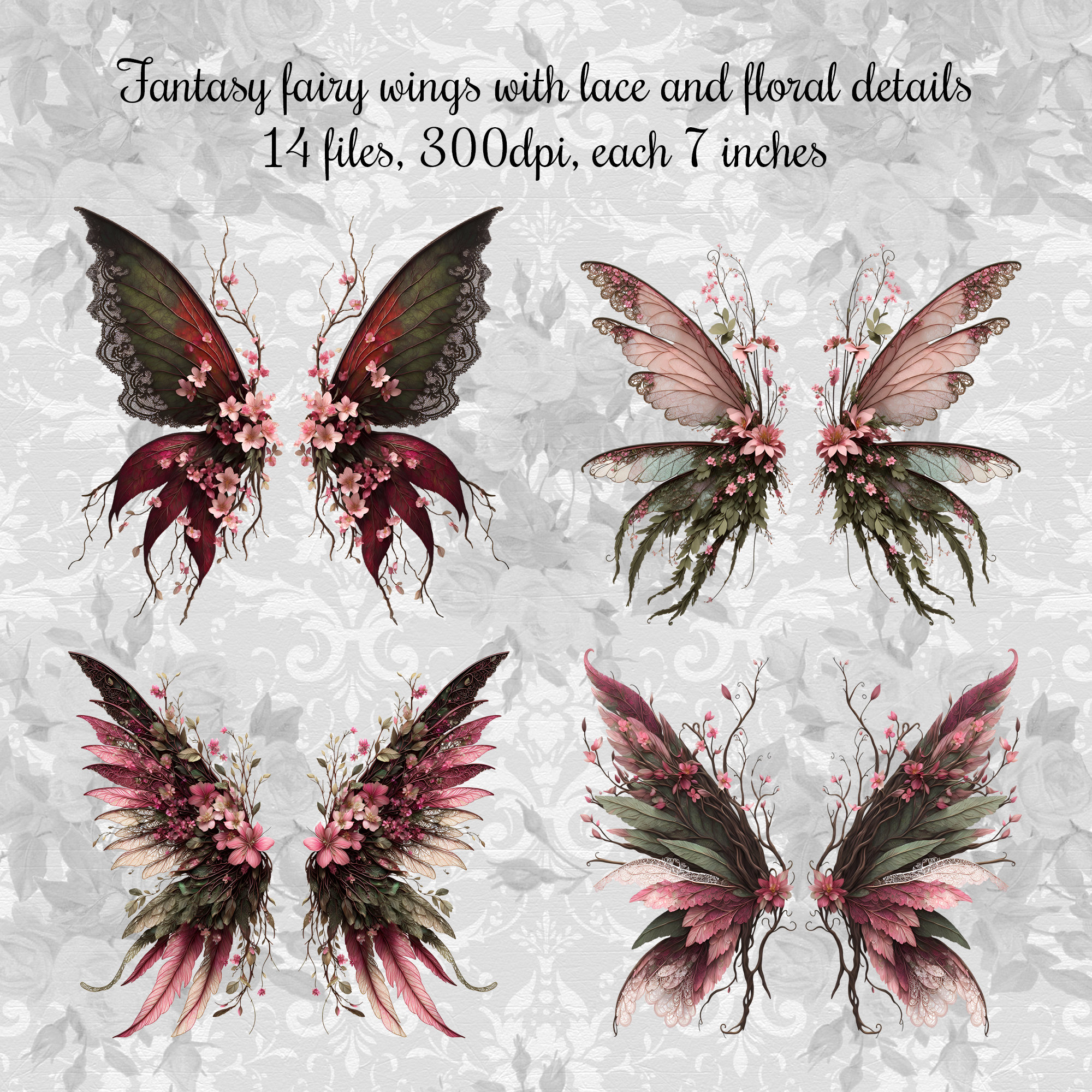 Tattered Fairy Wings Tattoo