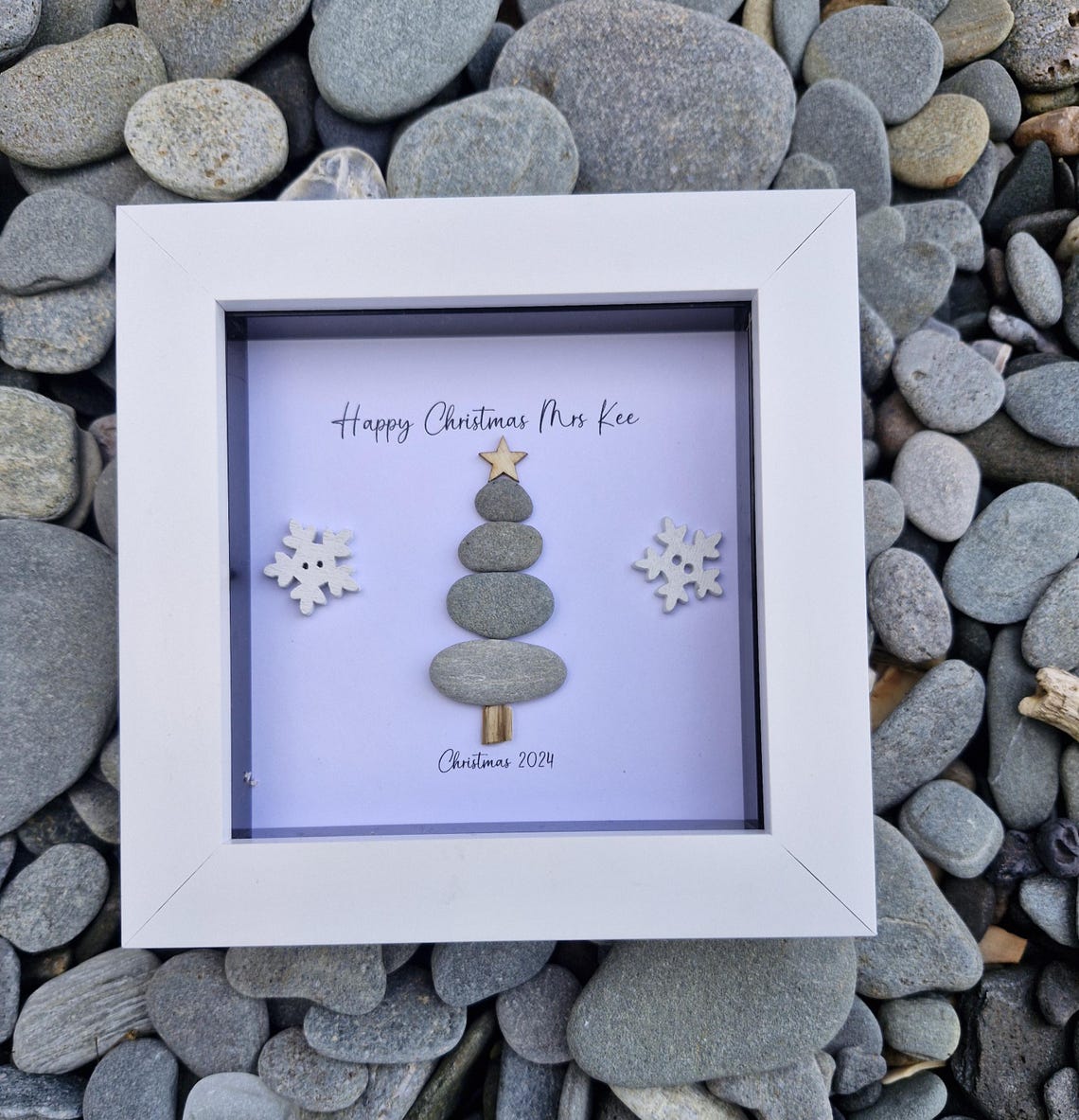 Christmas. Christmas Pebble Art Gift. Present. Family Christmas. Comes ...