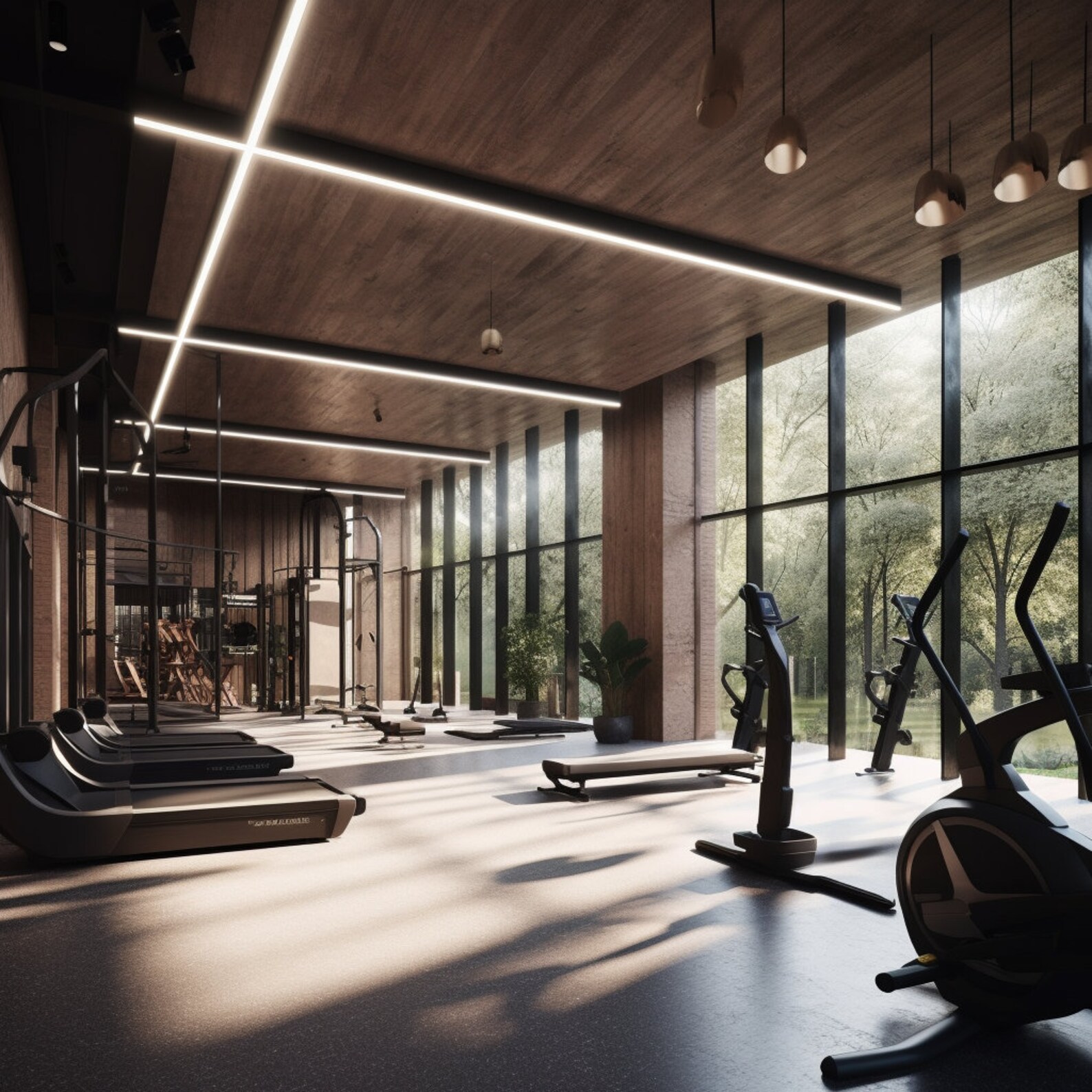 Gym, Commercial Design, Commercial Interior Design, 3D Modeling, 3D ...