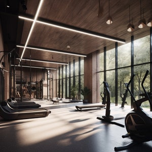Gym, Commercial Design, Commercial Interior Design, 3D Modeling, 3D ...