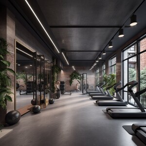 Gym, Commercial Design, Commercial Interior Design, 3D Modeling, 3D ...