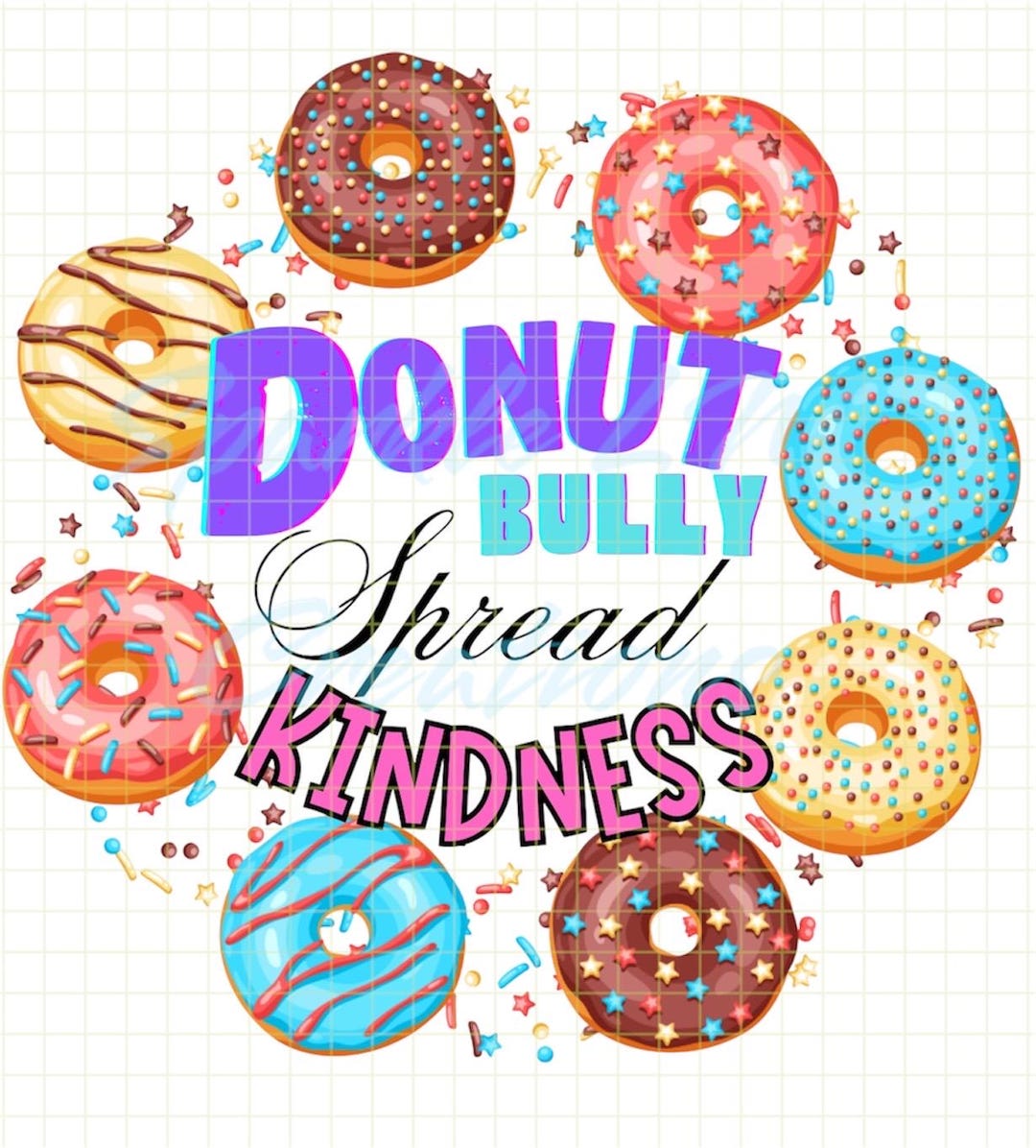 Pink Shirt Day Donut Bully Png Instant Download Anti Bully Digital Png ...
