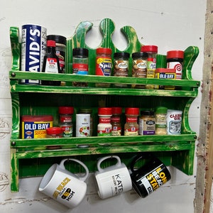 The Hulk: A Rustic Hand Made Spice Rack - Etsy