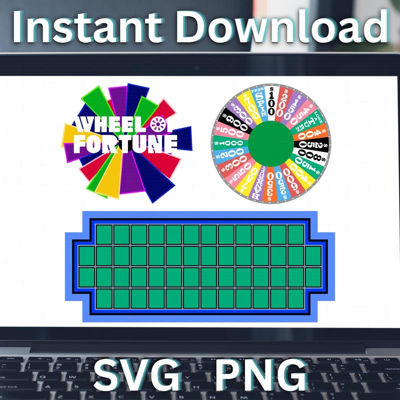 Printable Wheel of Fortune Puzzles - Etsy