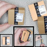 Printable Mini Elfazon Package Template With Tape and Label, Miniature ...