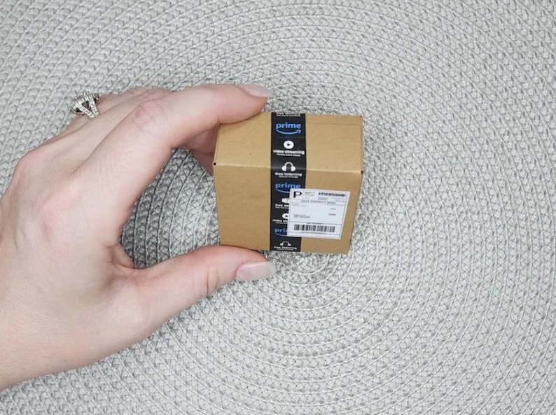 Printable Mini Amazon Package Template With Tape and Label, Miniature ...