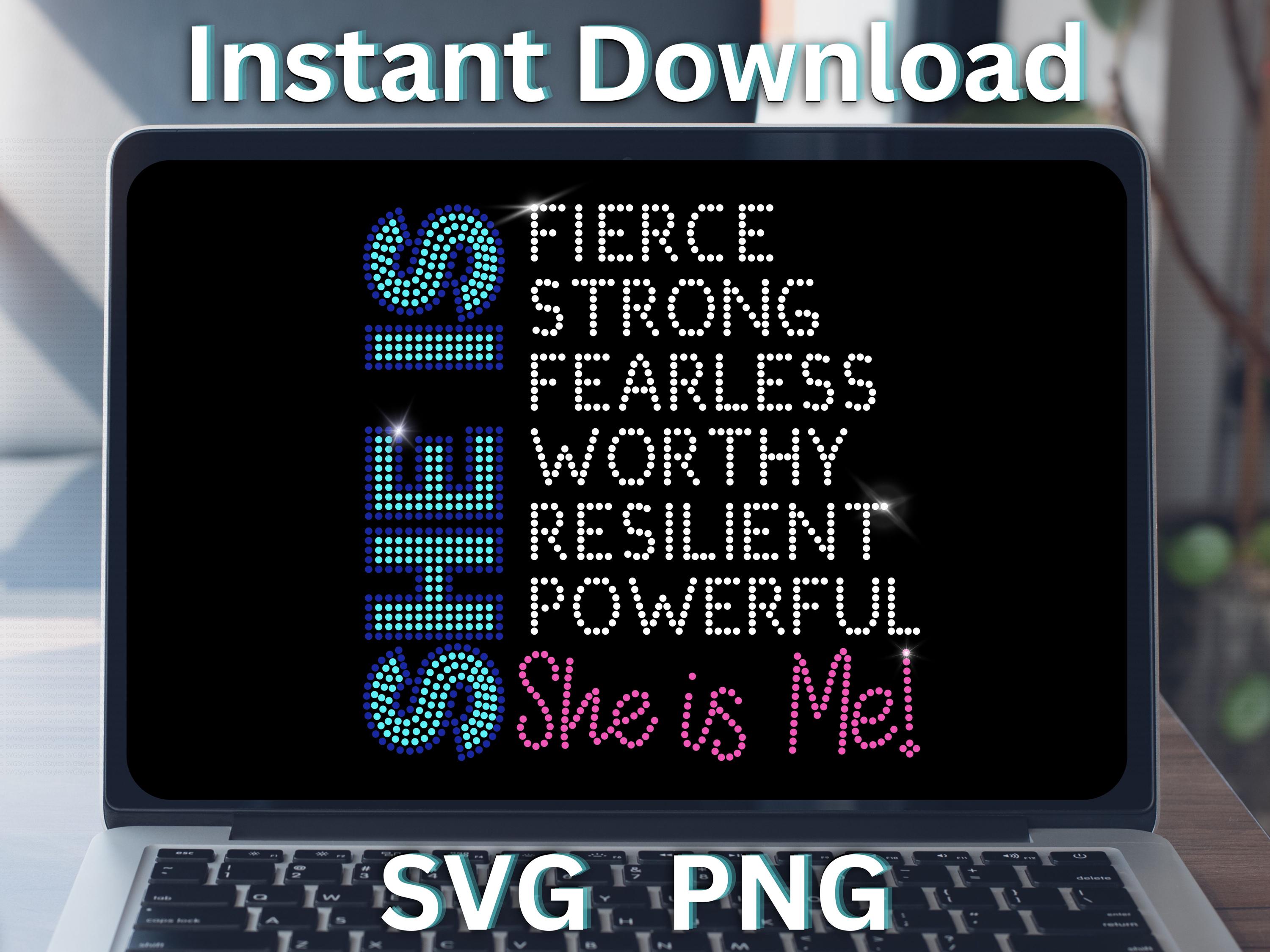 She is Rhinestone Template SVG File 10ss Svgstyles - Etsy