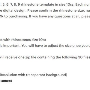 Rhinestone Numbers Template SVG Files. 10ss Rhinestone Jersey Numbers ...