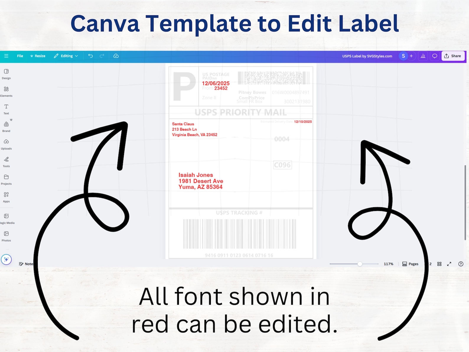 Printable Mini Elfazon Package Template With Tape and Label, Miniature ...