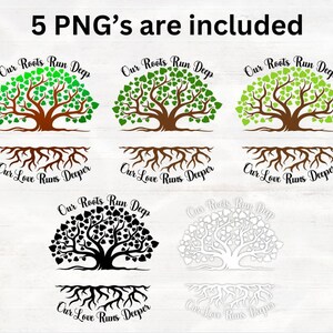 Family Reunion SVG, Family Tree SVG, PNG, Our Roots Run Deep Our Love ...