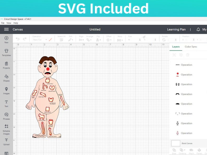 Operation Costume Svg, Halloween Operation Pieces SVG, Operation SVG ...
