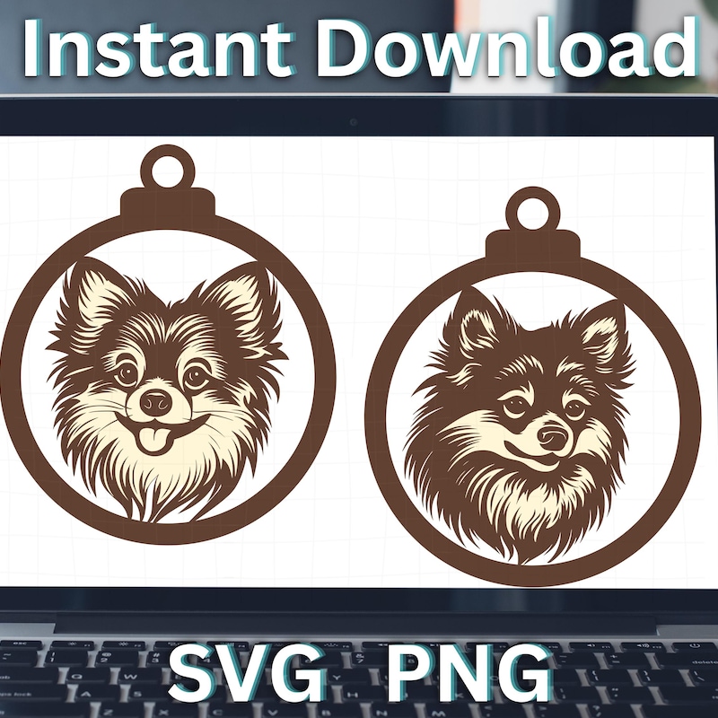 Pomeranian Svg Ornament - Etsy