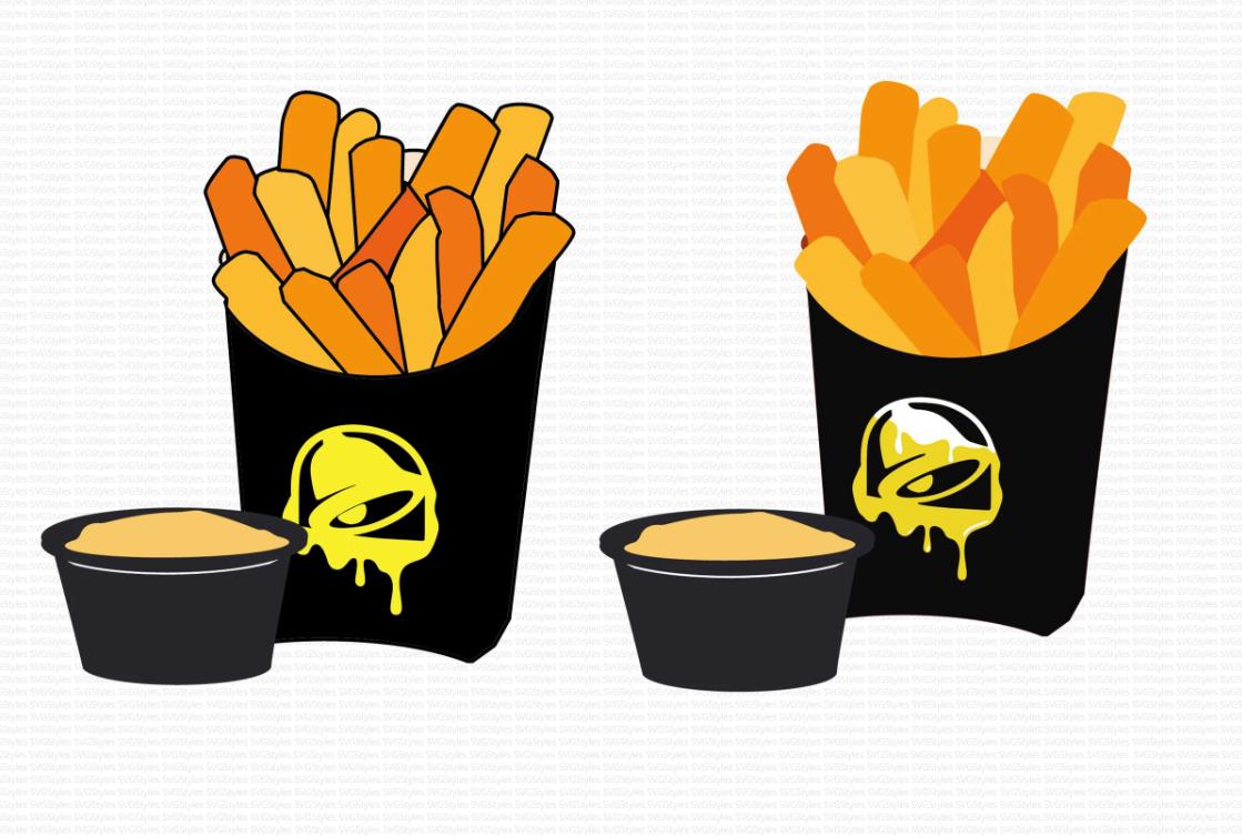 Nacho Fries Svg Taco Bell SVG PNG Svgstyles - Etsy