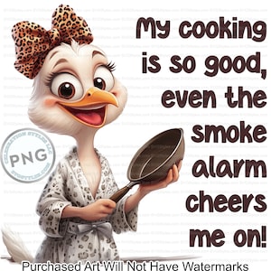 Funny Cooking Chicken PNG Clipart. Cute Crazy Cook Kitchen Sublimation ...