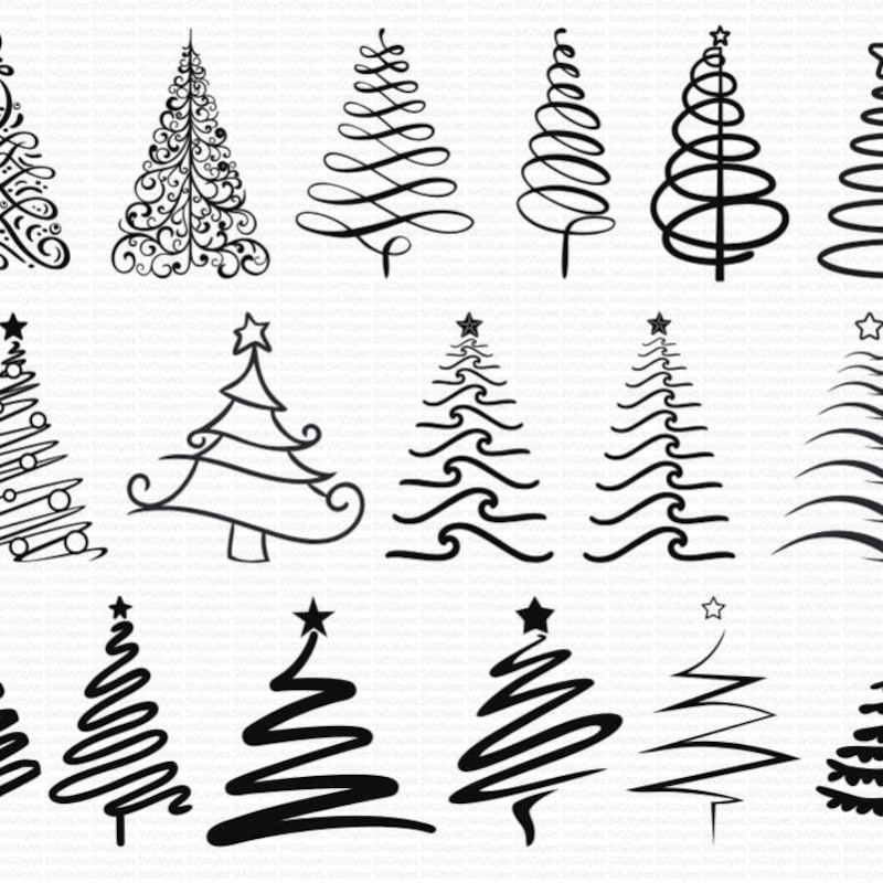 Squiggle Christmas Tree - Etsy