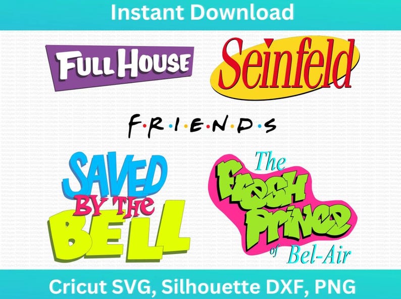 90s SVG TV Sitcom Show Bundle, Group Halloween Costume PNG - Etsy