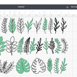 Leaf SVG Bundle: Botanical Cut Files (digital Download) - Etsy
