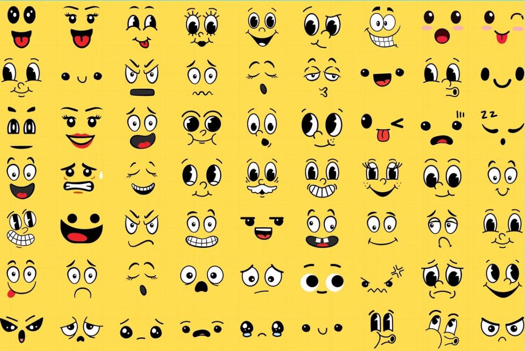 Brick Faces Svg , Brick Heads Characters Expressions DIY, Vector Bundle ...