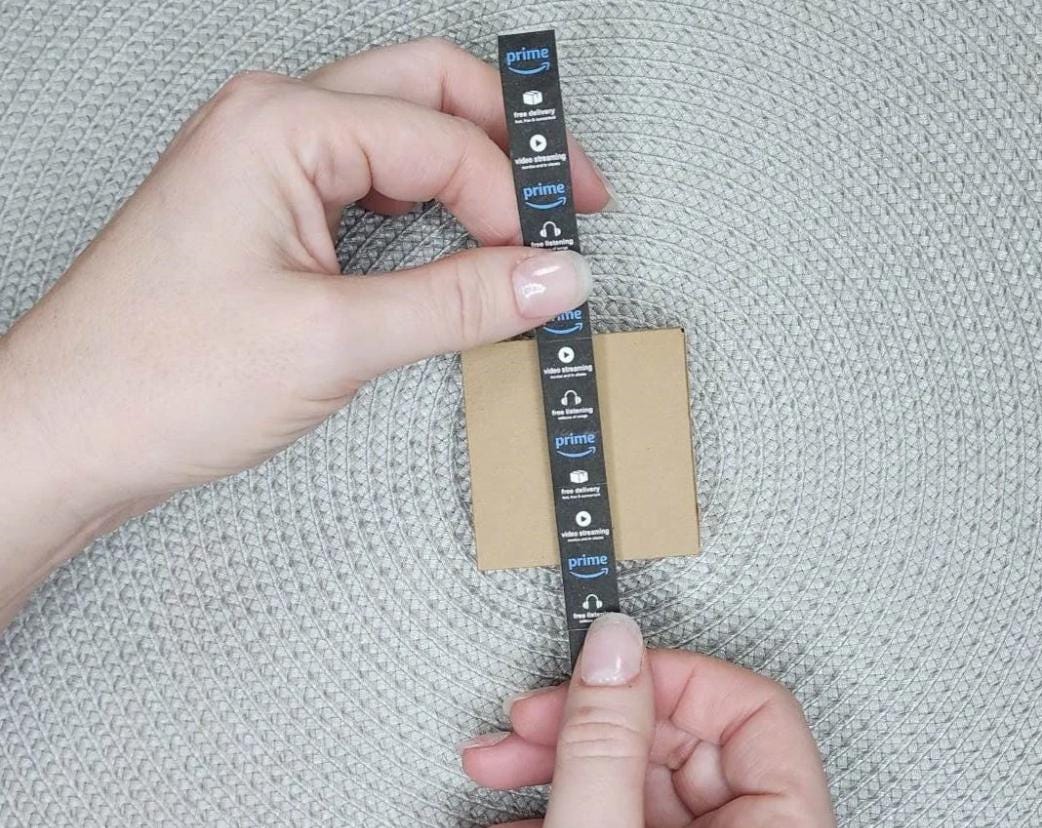 Printable Mini Amazon Package Template With Tape and Label, Miniature ...