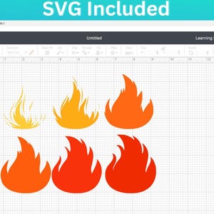 Fire Svg Bundle, Fire SVG, Layered Fire Flame SVG, Flame Clipart, Cut ...