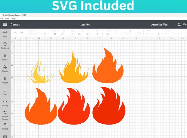 Fire Svg Bundle, Fire SVG, Layered Fire Flame SVG, Flame Clipart, Cut ...