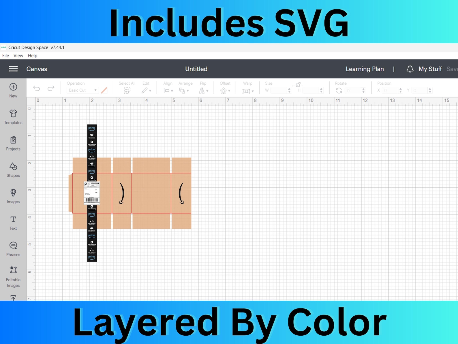 Printable Mini Amazon Package Template With Tape and Label, Miniature ...