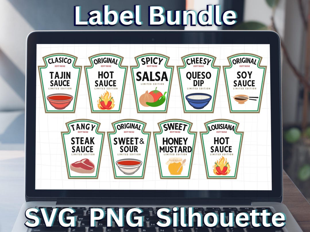 Condiment Label SVG PNG Group Halloween Costume Shirt Labels Svgstyles ...