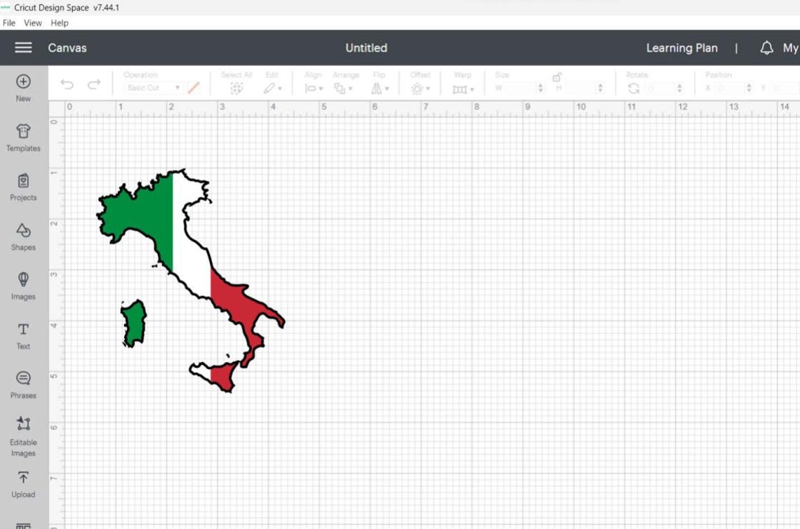 Italy Map Outline With Italian Flag Cricut Files Cut Files SVG PNG ...