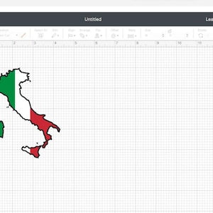Italy Map Outline With Italian Flag Cricut Files Cut Files SVG PNG ...