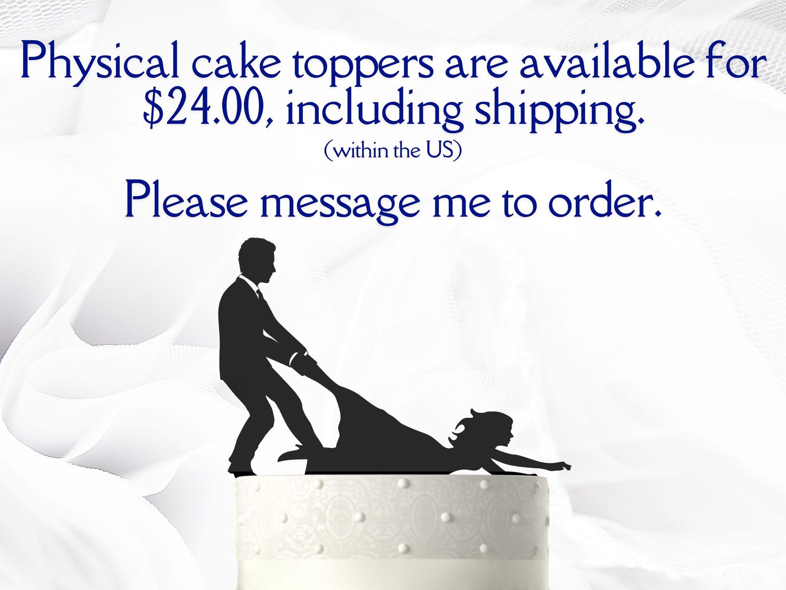 Funny Runaway Bride Wedding Cake Topper SVG: Groom Dragging Bride ...
