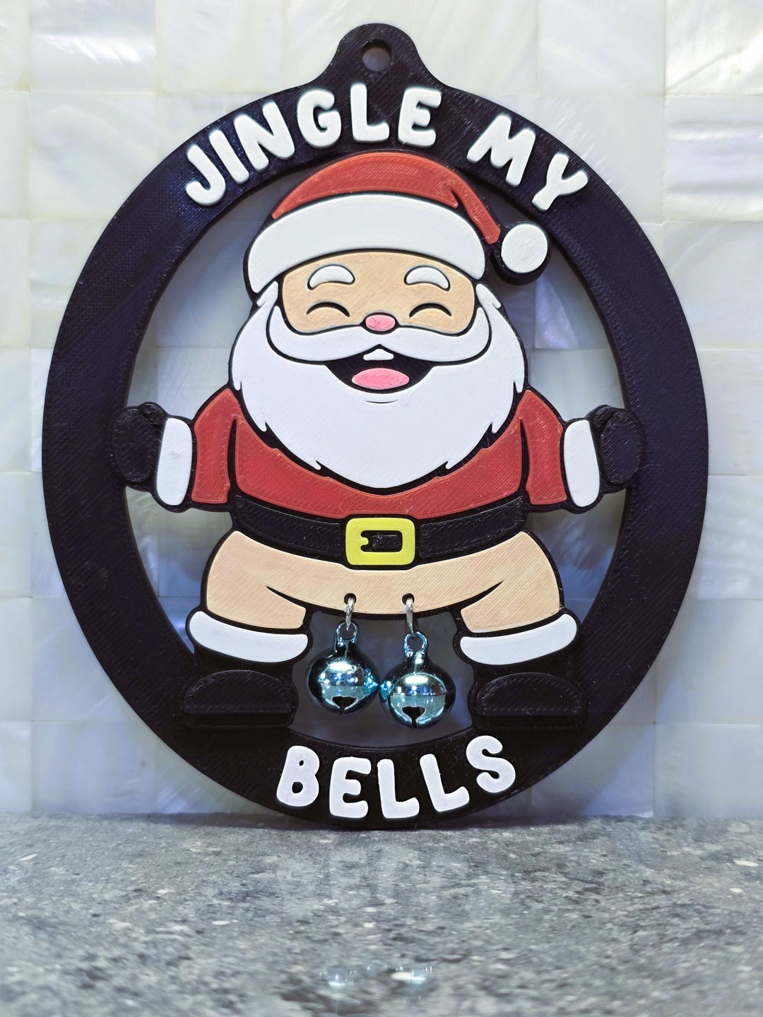 Jingle My Bells Santa Ornament STL 3D Print File, Coffee Lover ...
