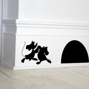 Baseboard Decal SVG Mouse Hole Silhouette PNG Mice With Key. 3 Designs ...