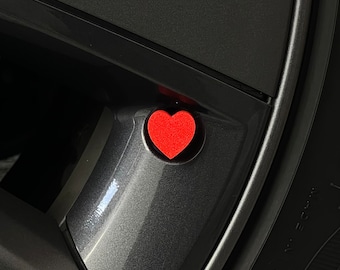 Purple Iridescent Heart Tire Valve Stem Caps, Heart Valve Stem Caps ...