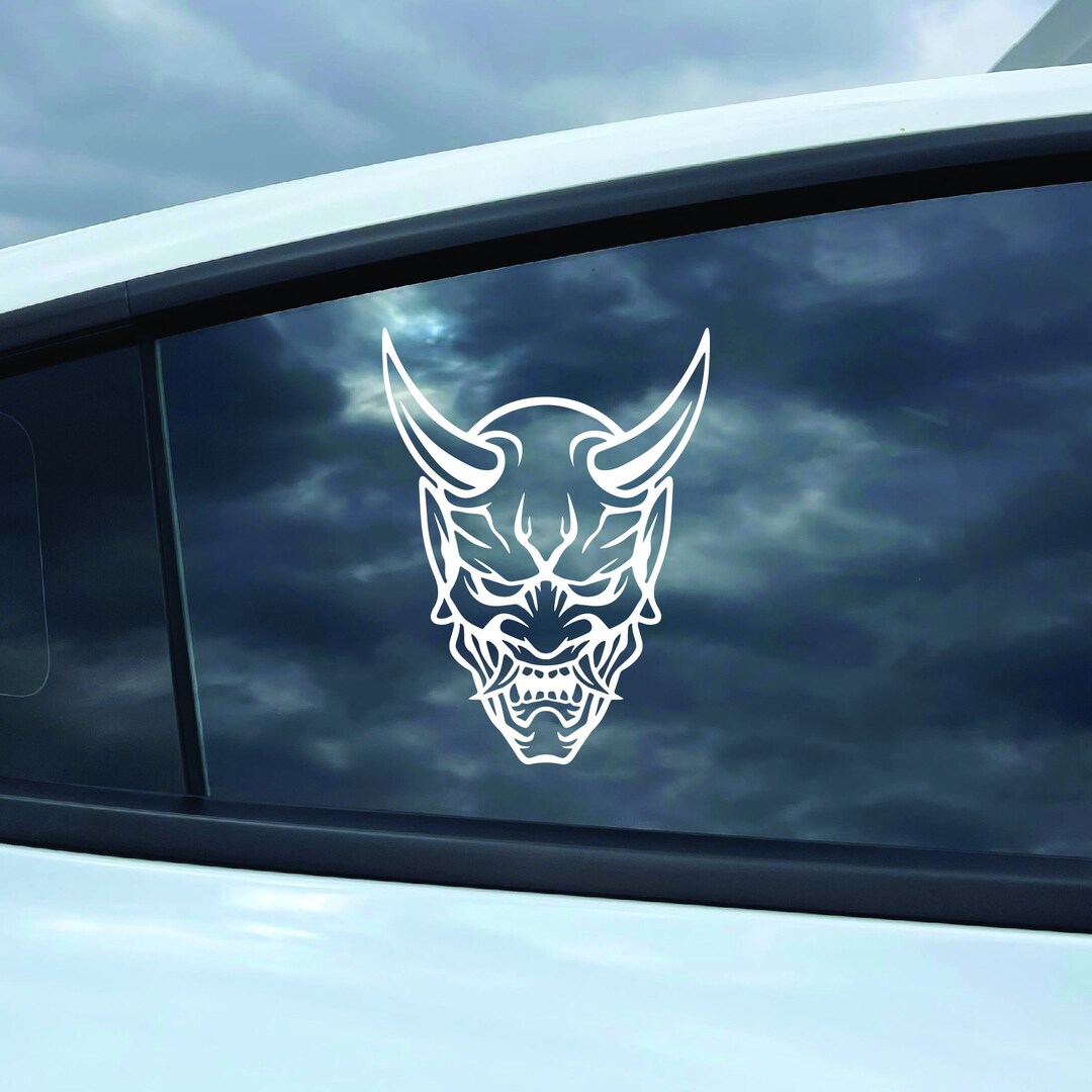 Oni Mask, Car Decal, Car Sticker, Mirror Decal - Etsy