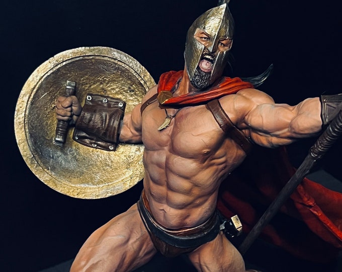 King Leonidas 300 Spartan Hand Painted 3D Painted Statue 17 Tall - Etsy