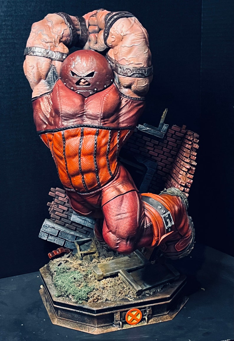Hand-painted Juggernaut Resin Diorama: 1/6 Scale X-men Statue - Etsy