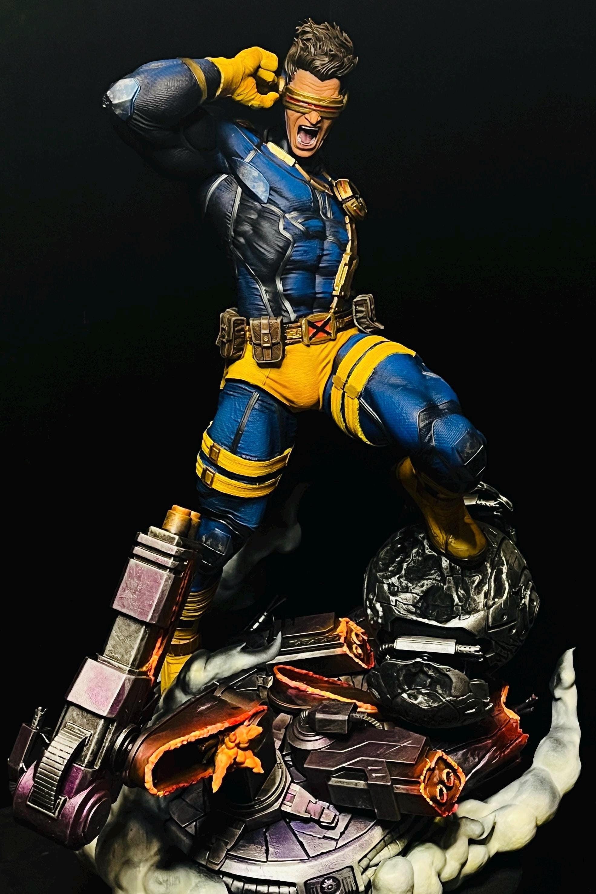 1:4 HUGE X-men Cyclops 3D Printed Hand Painted Sculpture - Etsy