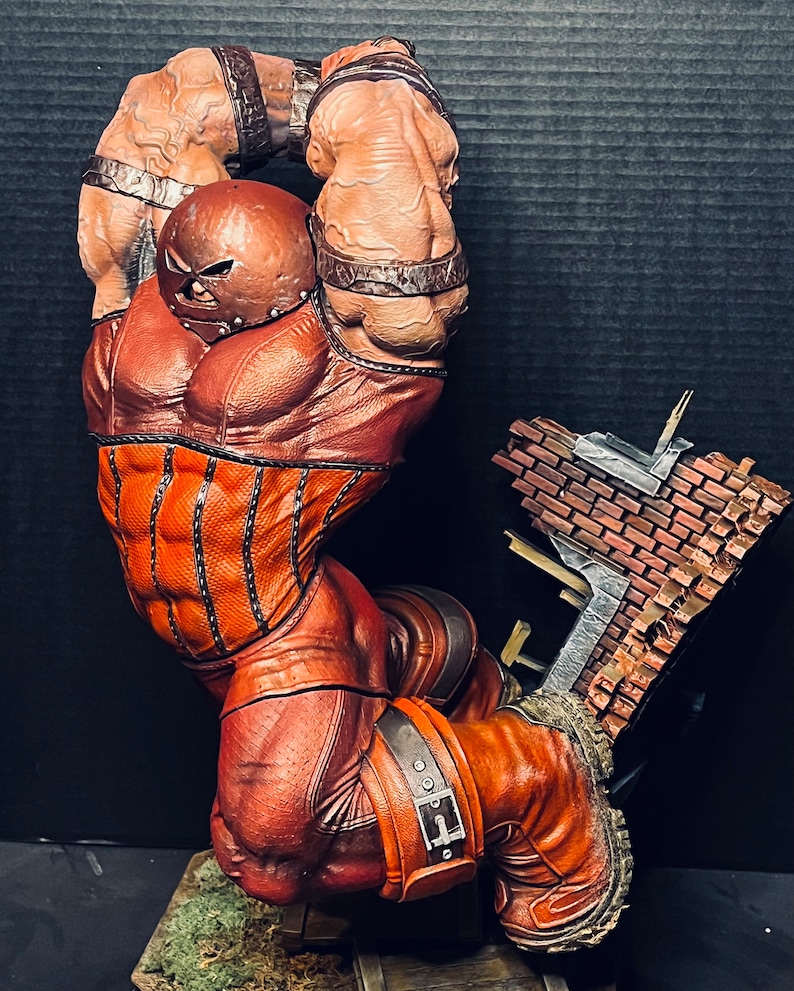 Hand-painted Juggernaut Resin Diorama: 1/6 Scale X-men Statue - Etsy