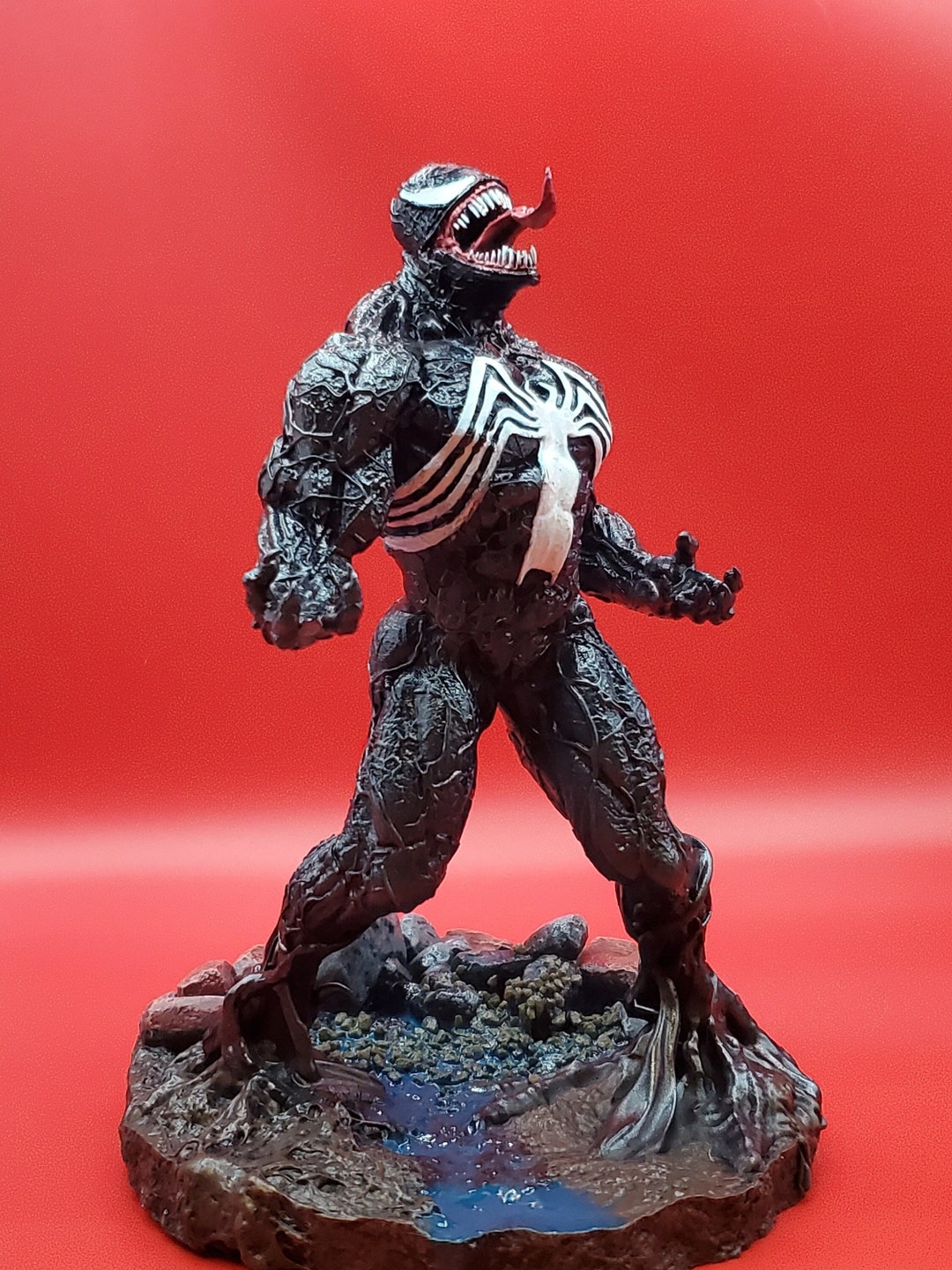 Venom Hand Painted Resin Statue 7" Tall - Etsy