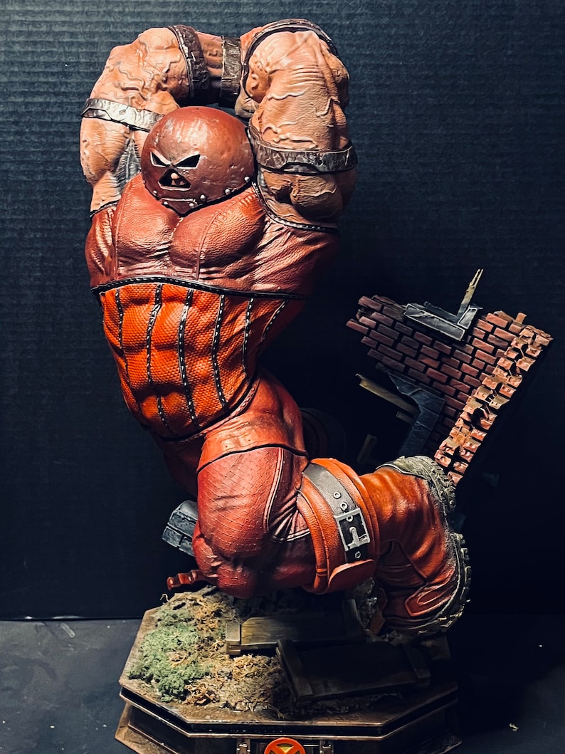 Hand-painted Juggernaut Resin Diorama: 1/6 Scale X-men Statue - Etsy