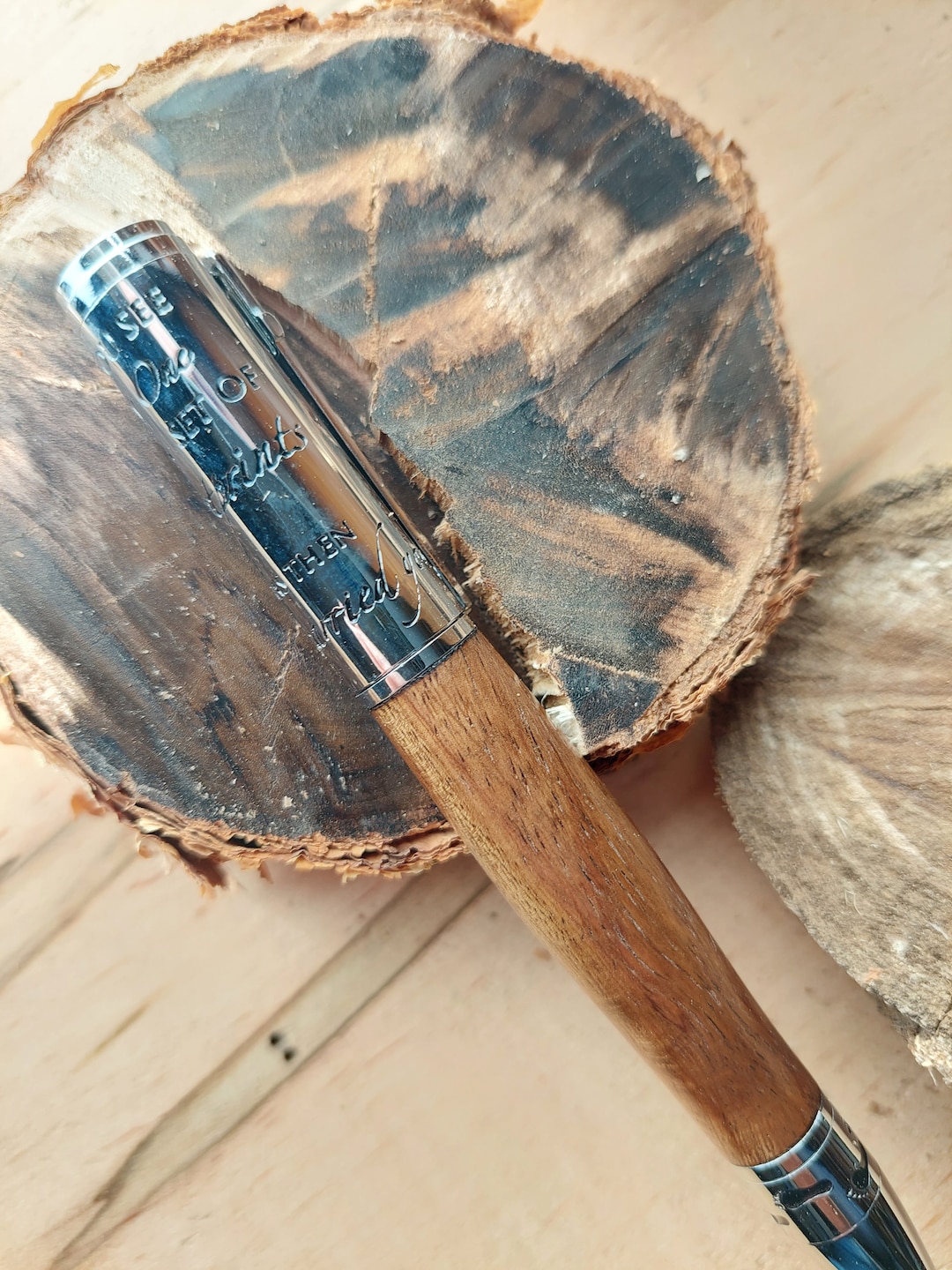 Footprints in the Sand Ballpoint Pen, Camphor Wood Burl - Etsy