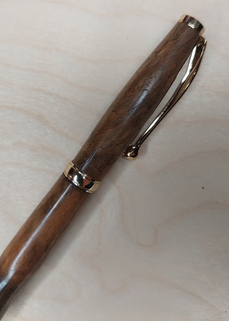 Handcrafted Wood Ballpoint Twist Pens With Gold - Etsy