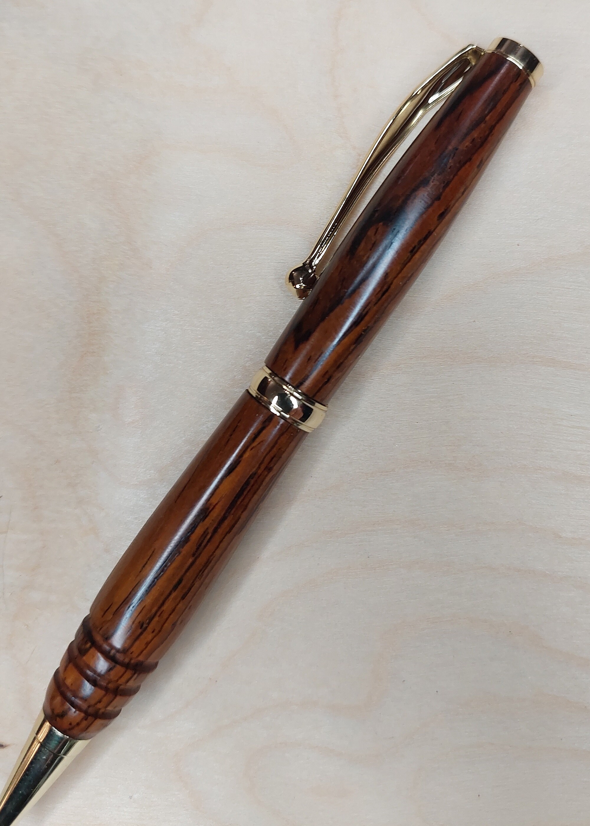 Handcrafted Wood Ballpoint Twist Pens With Gold - Etsy