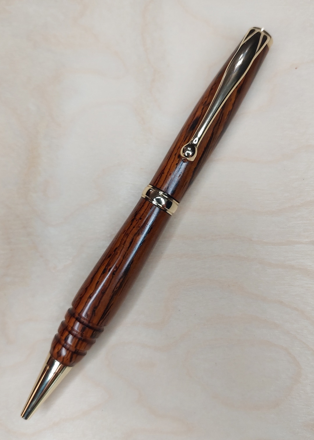 Handcrafted Wood Ballpoint Twist Pens With Gold - Etsy